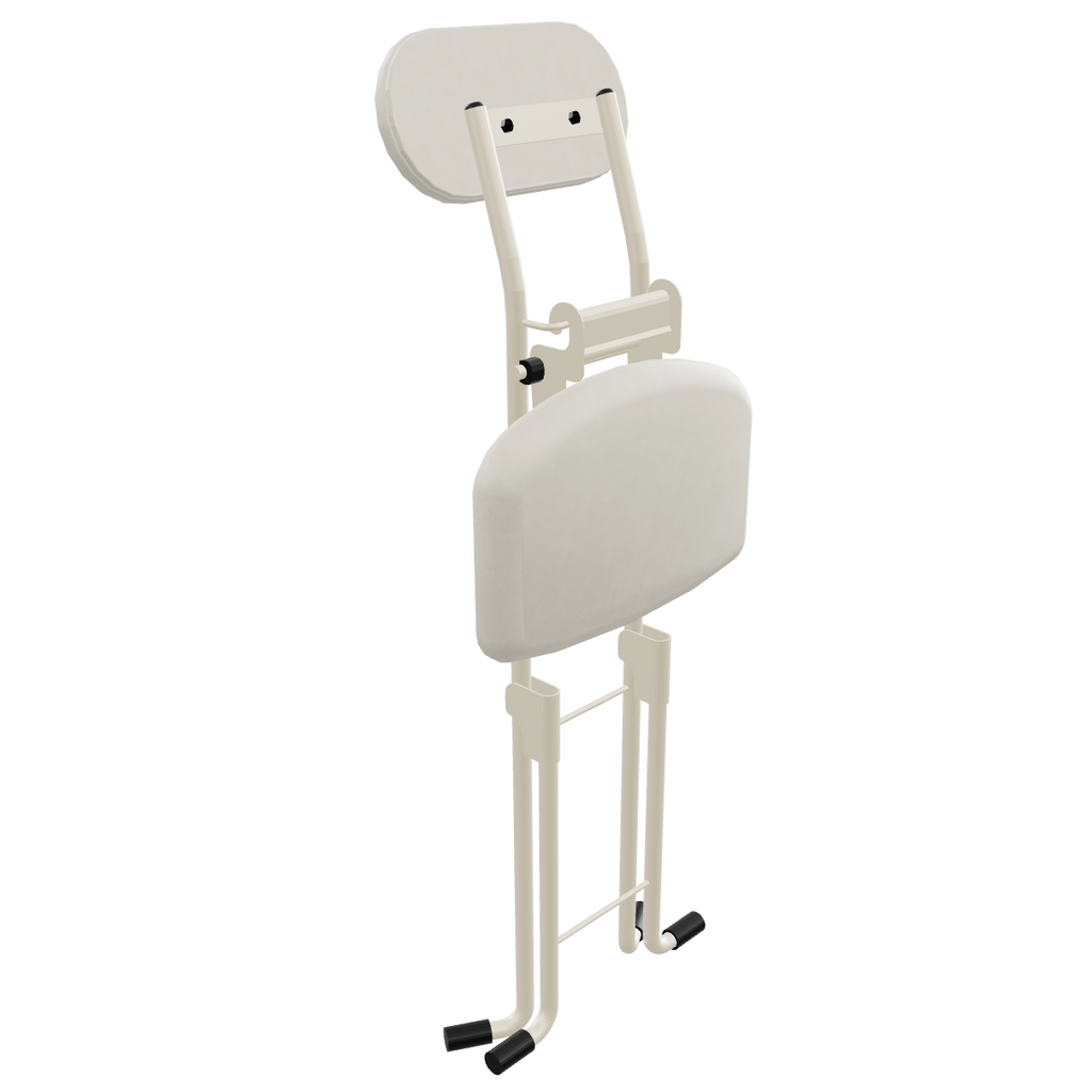 MESA - White/Ivory - Height-Adjustable Folding Chair – Plateau Chair